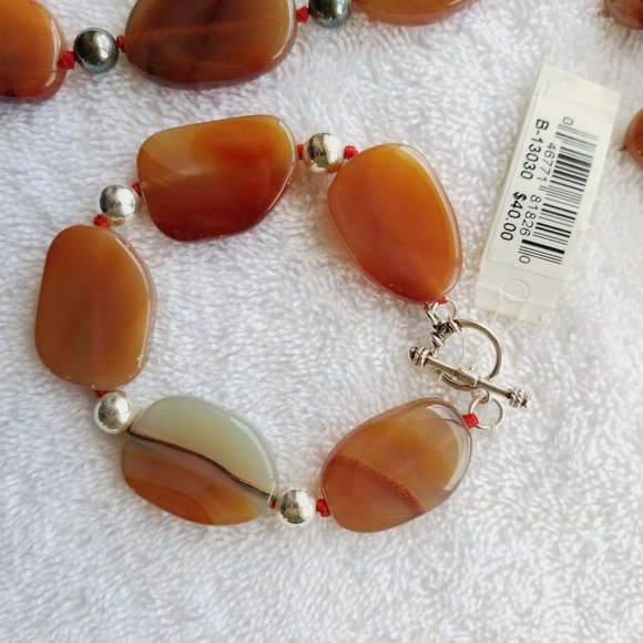 Dillards | Jewelry | New Genuine Rust Colored Stone Jewelry Set | Poshmark